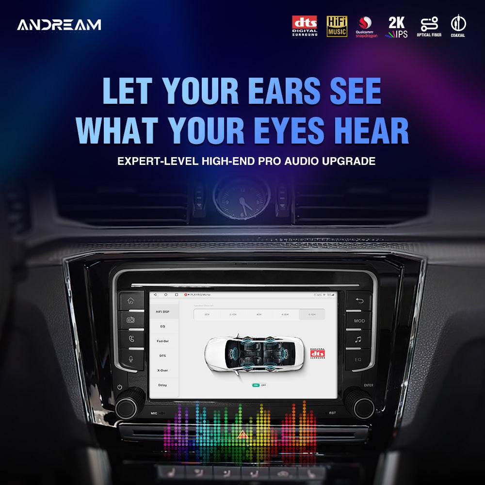 Andream 7" Android 14 Car Radio GPS For VW Volkswagen Skoda Octavia Go ...