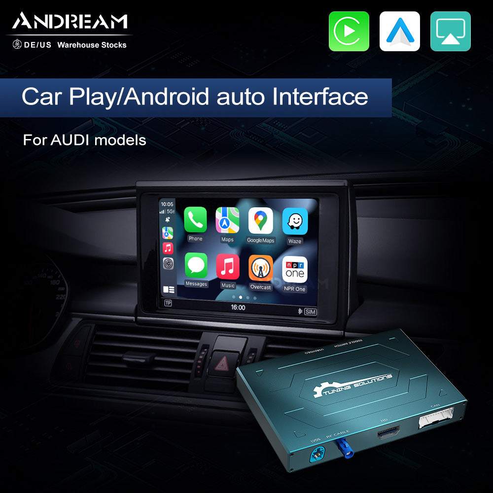 Wireless Apple CarPlay Andream MirrorLink For Audi Q3 Q5 Q7 A1 A3 A4 A5 ...